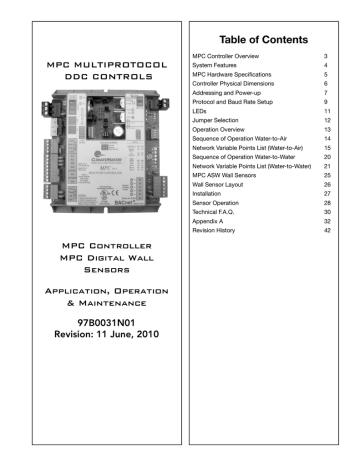 ClimateMaster MPC Controller Application, Operation & Maintenance ...