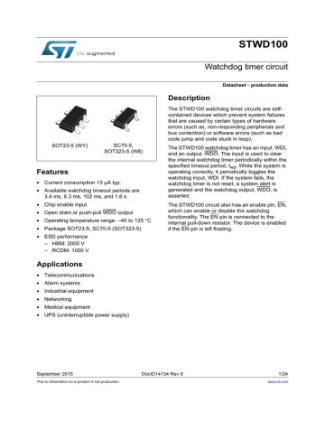 STWD100 Watchdog Timer Circuit Datasheet | Manualzz