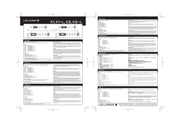 Led Lenser K2 Flashlight Data Sheet | Manualzz
