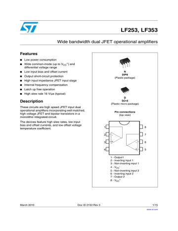 STMicroelectronics LF253 Datasheet | Manualzz