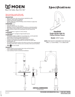Moen 87877SRS - Especificación, Guía de instalación, Información del ...
