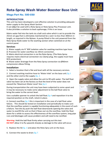 Wash Water Booster Rota-Spray 500-030 Instructions | Manualzz