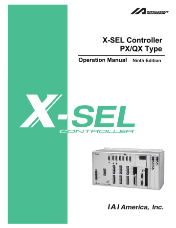 X-SEL PX, X-SEL QX Controller Operation Manual | Manualzz