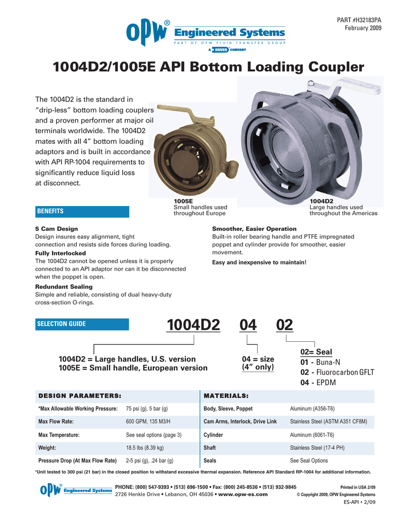 1004D4 API Bottom Loading Coupler The Meter And Valve, 44% OFF