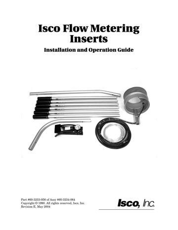Isco Flow Metering Inserts Installation Guide | Manualzz