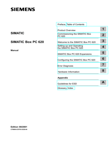 SIMATIC Box PC 620 Manual | Manualzz