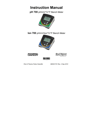 EUTECH INSTRUMENTS PH 700 Instruction manual | Manualzz