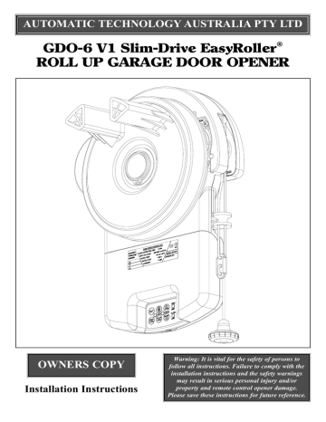 Automatic Technology Australia GDO-4 V4 EasyRoller Installation ...