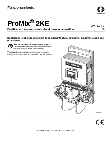 Graco 3A1671J - ProMix 2KS Plural Component Proportioner, Repair-Parts Owner's Manual | Manualzz