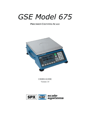 GSE 675 Precision Counting Scale User Guide | Manualzz