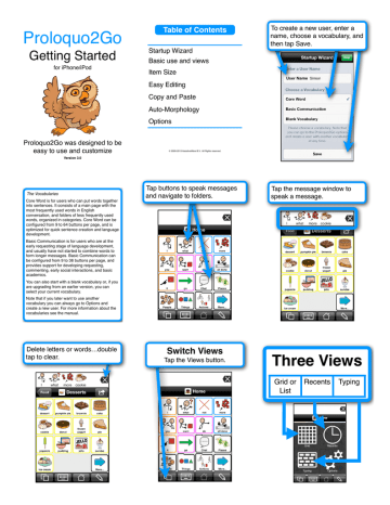Proloquo2Go Getting Started | Manualzz