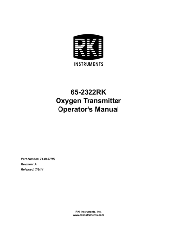 RKI 65-2320RK Operator's Manual | Manualzz