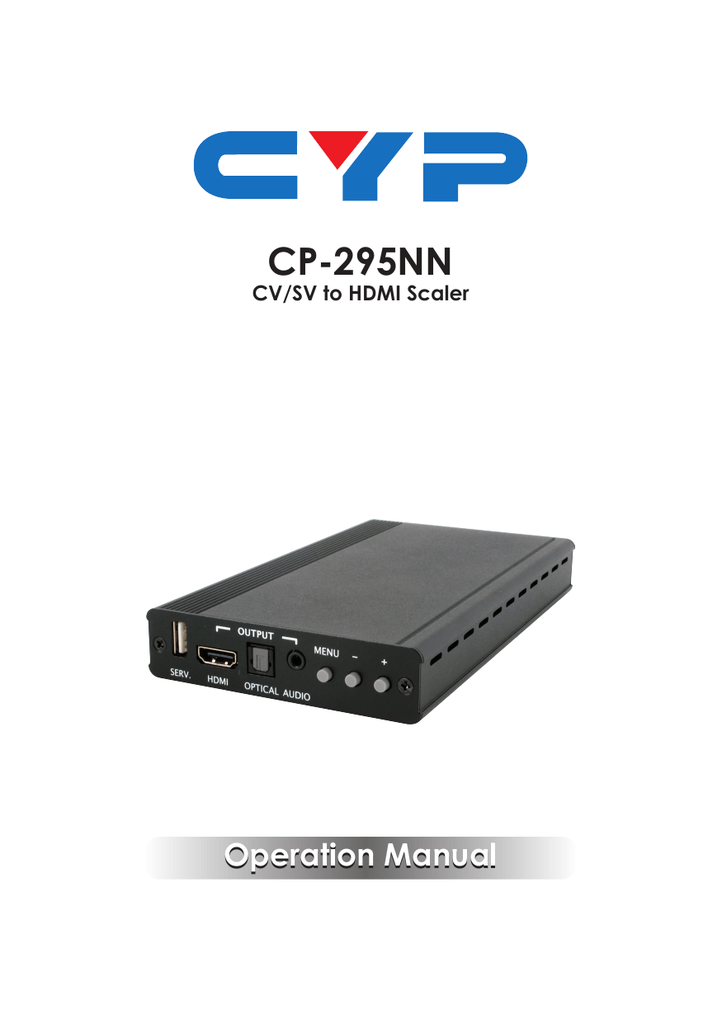CYP CP-295NN Operation Manual | Manualzz