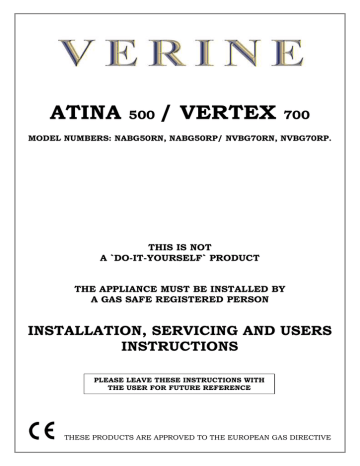 Verine VERTEX 700 Installation Instructions And User Manual | Manualzz