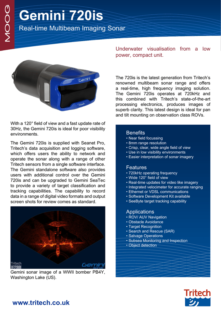Tritech Gemini 720i Multibeam Imaging Sonar - The Best Picture Of Beam