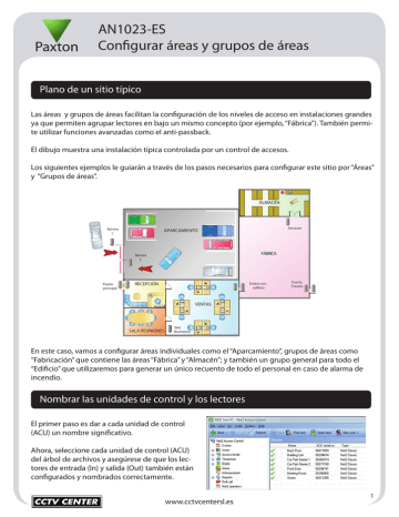 Control de acceso Net2 - Configurar áreas y grupos de áreas | Manualzz