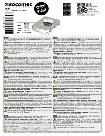 Socomec Current sensors Quick Start | Manualzz
