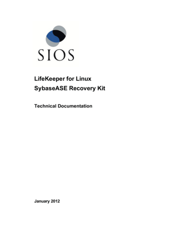 Sybase ASE Recovery Kit Technical Documentation | Manualzz