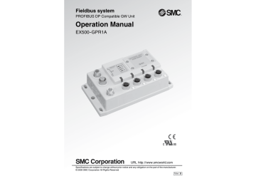 SMC EX500-GPR1A GW Unit PROFIBUS-DP Quick Guide | Manualzz