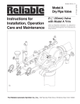 Reliable Model A 2 1/2” (65mm) Dry Pipe Valve Instructions | Manualzz