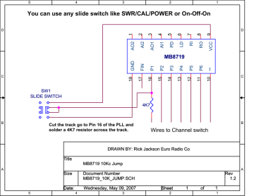 Diagram of the 10 Kc jump for the MB8719 PLL | Manualzz