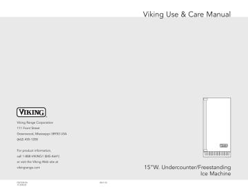 Viking FGIM515 Ice Maker Use and care guide | Manualzz