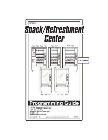 Snack/Refreshment Center Programming Guide | Manualzz