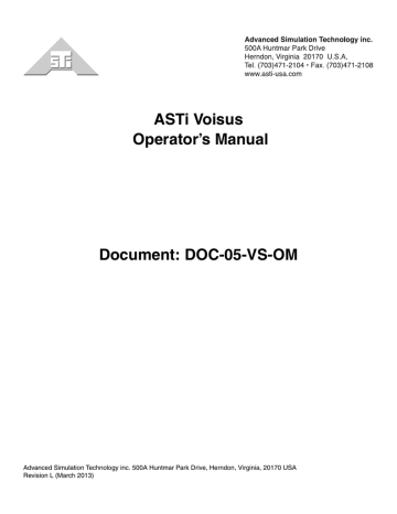 ASTi Voisus Server Operator's Manual | Manualzz