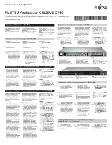 Fujitsu CELSIUS C740 Quick Start Guide | Manualzz