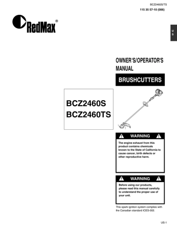 RedMax BCZ2460TS Operator’s manual | Manualzz