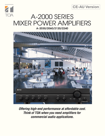 TOA A-2030 CE-AU Brochure | Manualzz