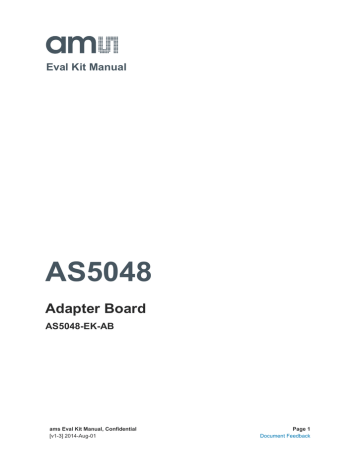 AMS AS5048 Eval-Kit Kit Manual | Manualzz