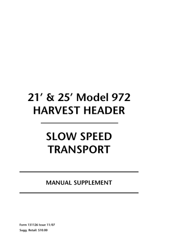 MacDon Transport 21-25 ft 972 Operators Manual | Manualzz