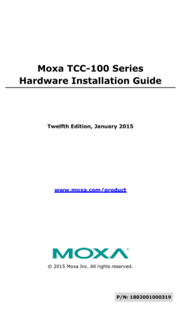Moxa TCC-100/100I Series manual | Manualzz