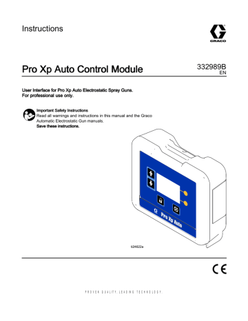 Graco 332989B, Pro Xp Auto Control Module Instructions | Manualzz