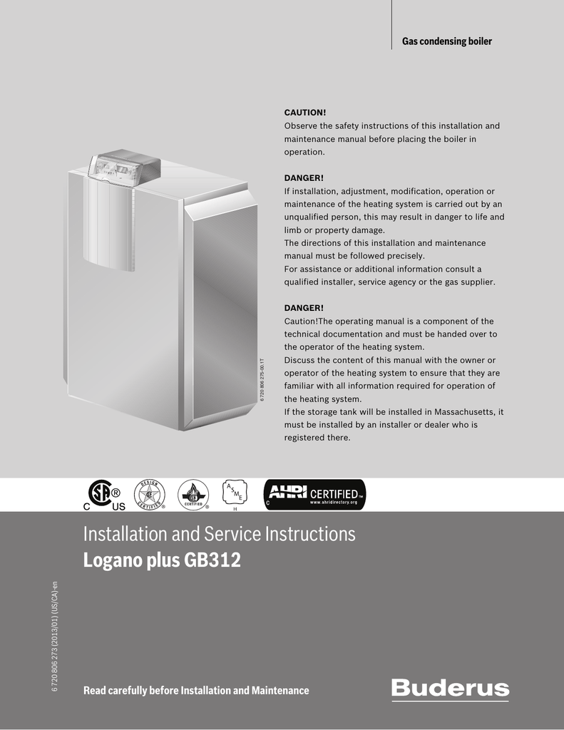 Buderus Logano Plus GB312 Installation Manual Manualzz, 48% OFF