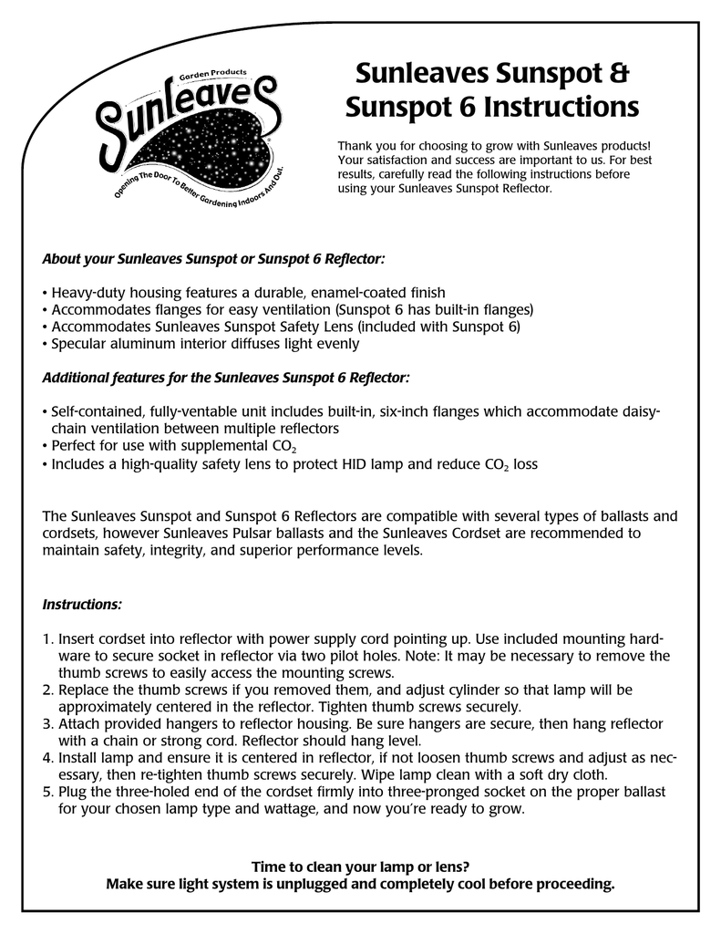 Sunspot Grow Lights | Shelly Lighting