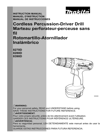 Makita 8270d drill Power Tool User manual | Manualzz