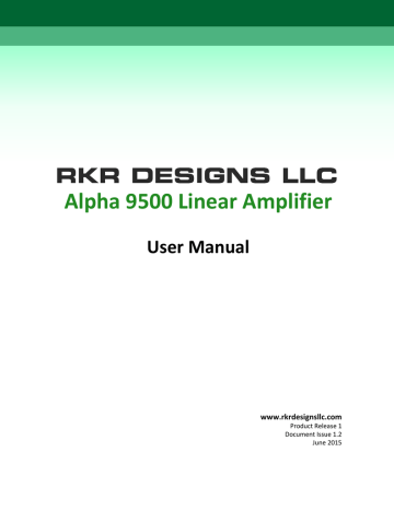 Linear Amplifier Alpha 9500 User Manual | Manualzz