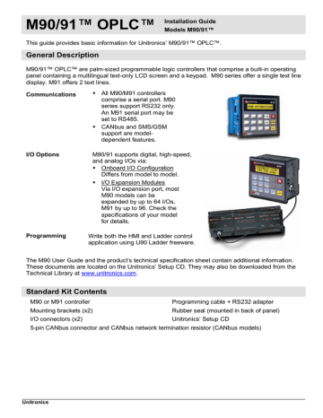 OPLC M90, OPLC M91 Installation Guide | Manualzz