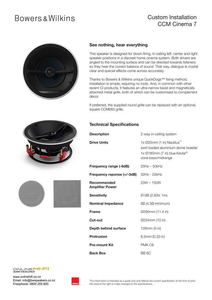Bowers Wilkins In Ceiling Speaker Back Box Bb6c | Shelly Lighting