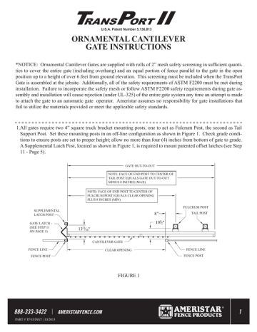 Ameristar TransPort II Instructions Manual | Manualzz