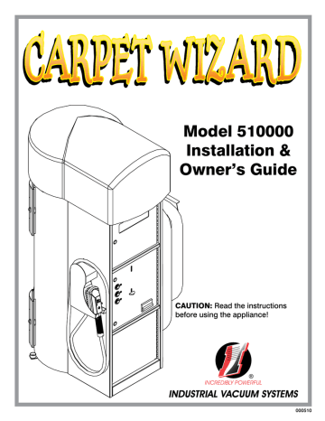 Carpet Wizard 510000 Installation & Owner’s Guide | Manualzz