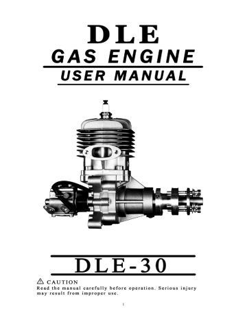 DLE 30 Gas Engine User Manual | Manualzz