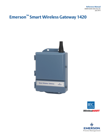 Emerson Smart Wireless Gateway 1420 Reference Manual | Manualzz