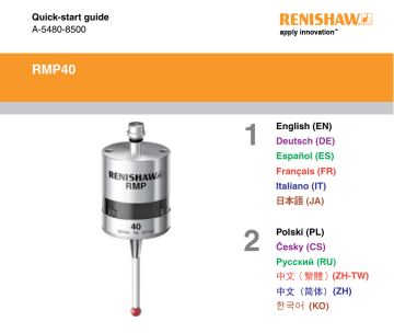 Renishaw RMP 40 Quick Start Guide | Manualzz