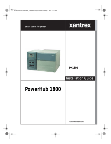 Xantrex PowerHub 1800 Installation guide | Manualzz