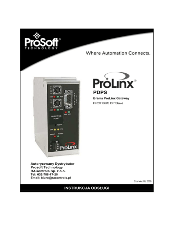 ProSoft Technology ProLinx PDPS bramę Instrukcja obsługi | Manualzz