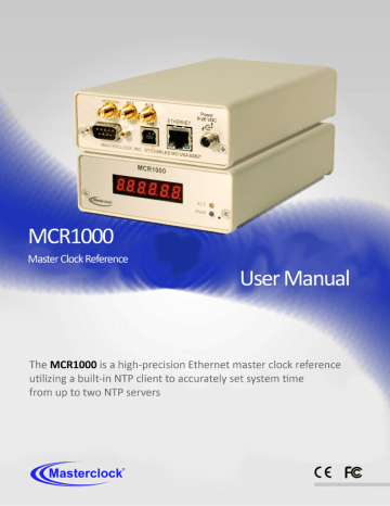 Master Clock Reference MCR 1000 User Manual | Manualzz
