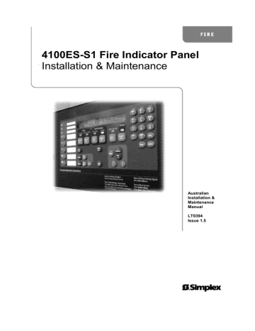 Simplex 4100ES-S1 Installation & Maintenance | Manualzz